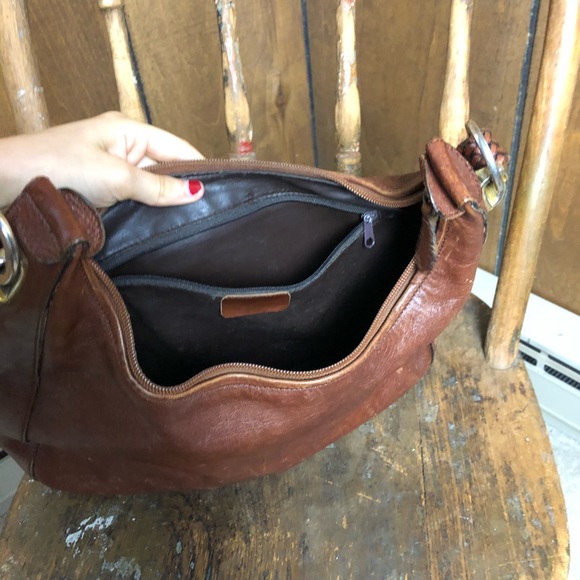 Vintage | Bags | Vintage Brown Leather Shoulder Bag | Poshmark